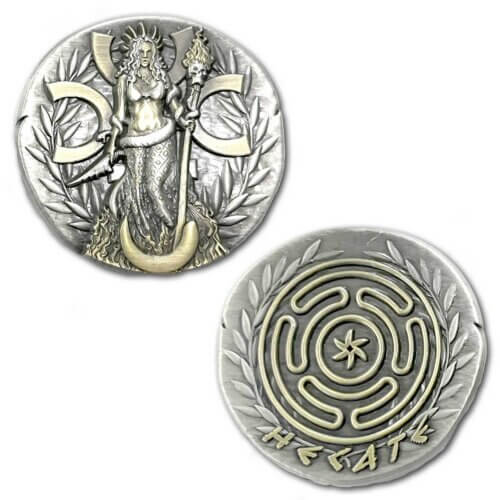Hacate Greek Goddess of Witchcraft Greek God Ancient Coin